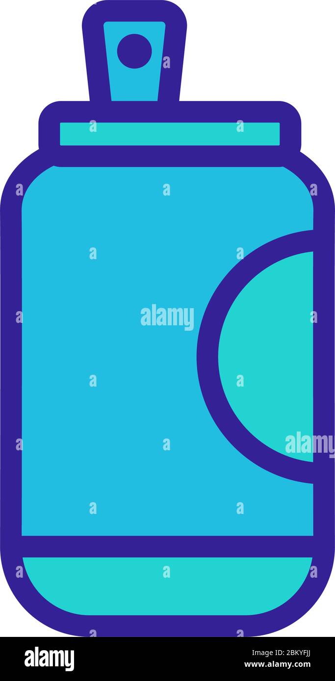 cola drink can with opener icon vector outline illustration Stock ...