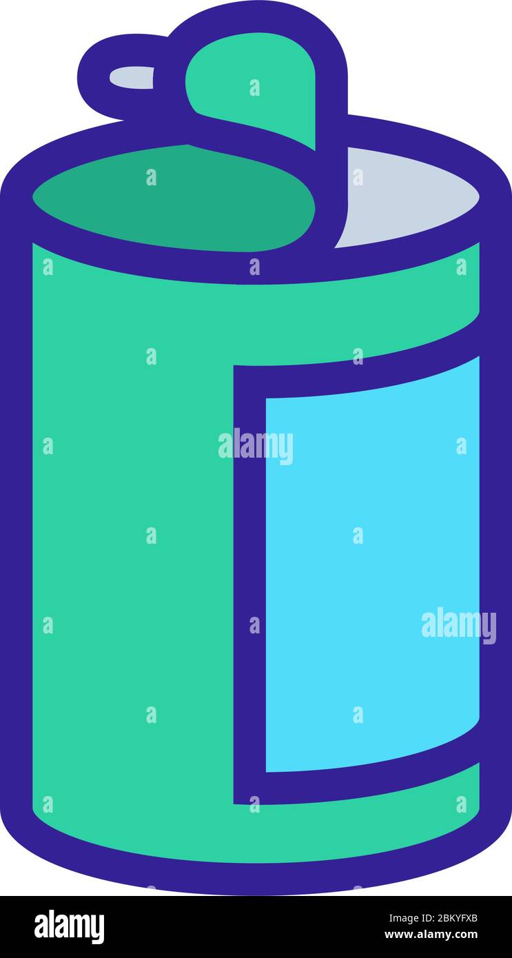 opener cylindrical copper can icon vector outline illustration Stock ...
