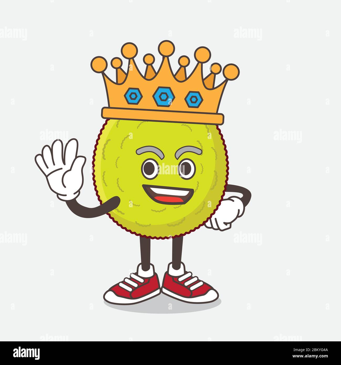 An illustration of Entawak Fruit cartoon mascot character stylized of ...