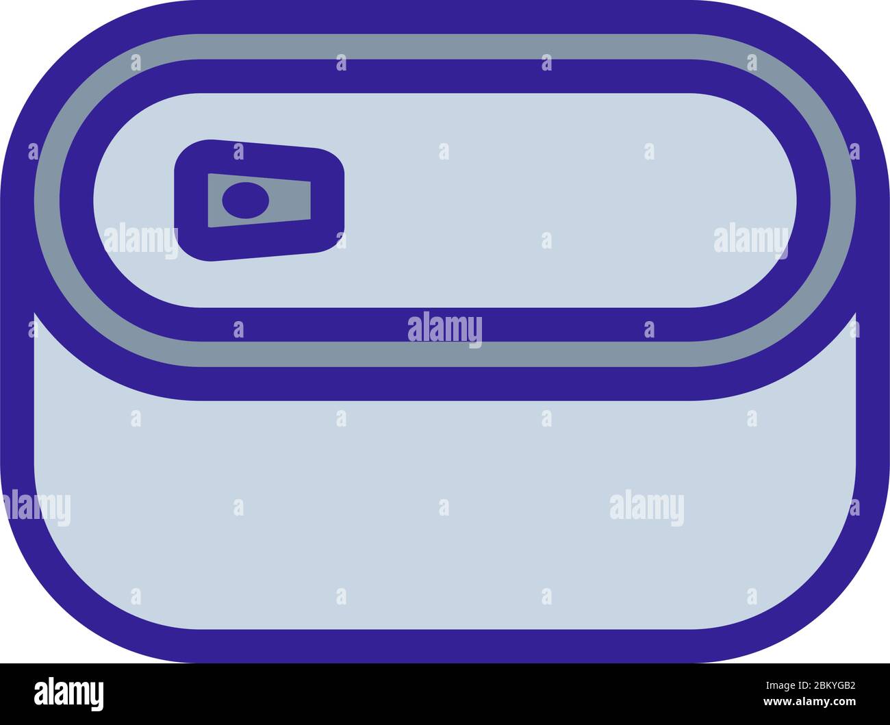 oval tin can top view icon vector outline illustration Stock Vector ...