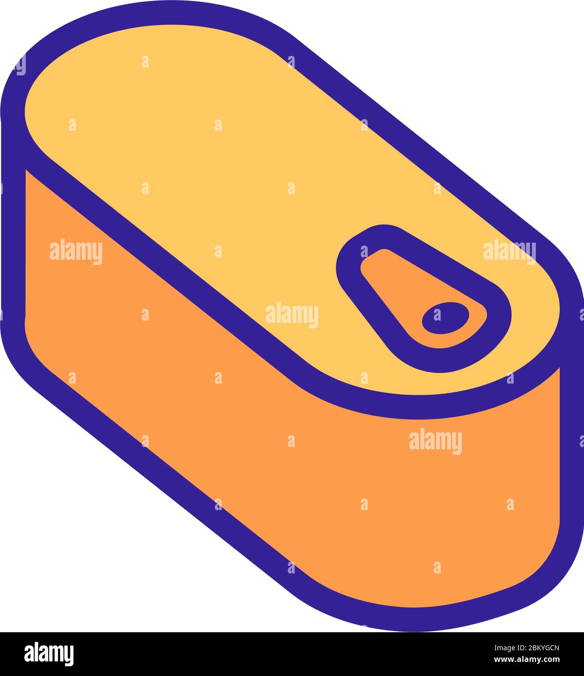 oval tin can icon vector outline illustration Stock Vector Image & Art ...