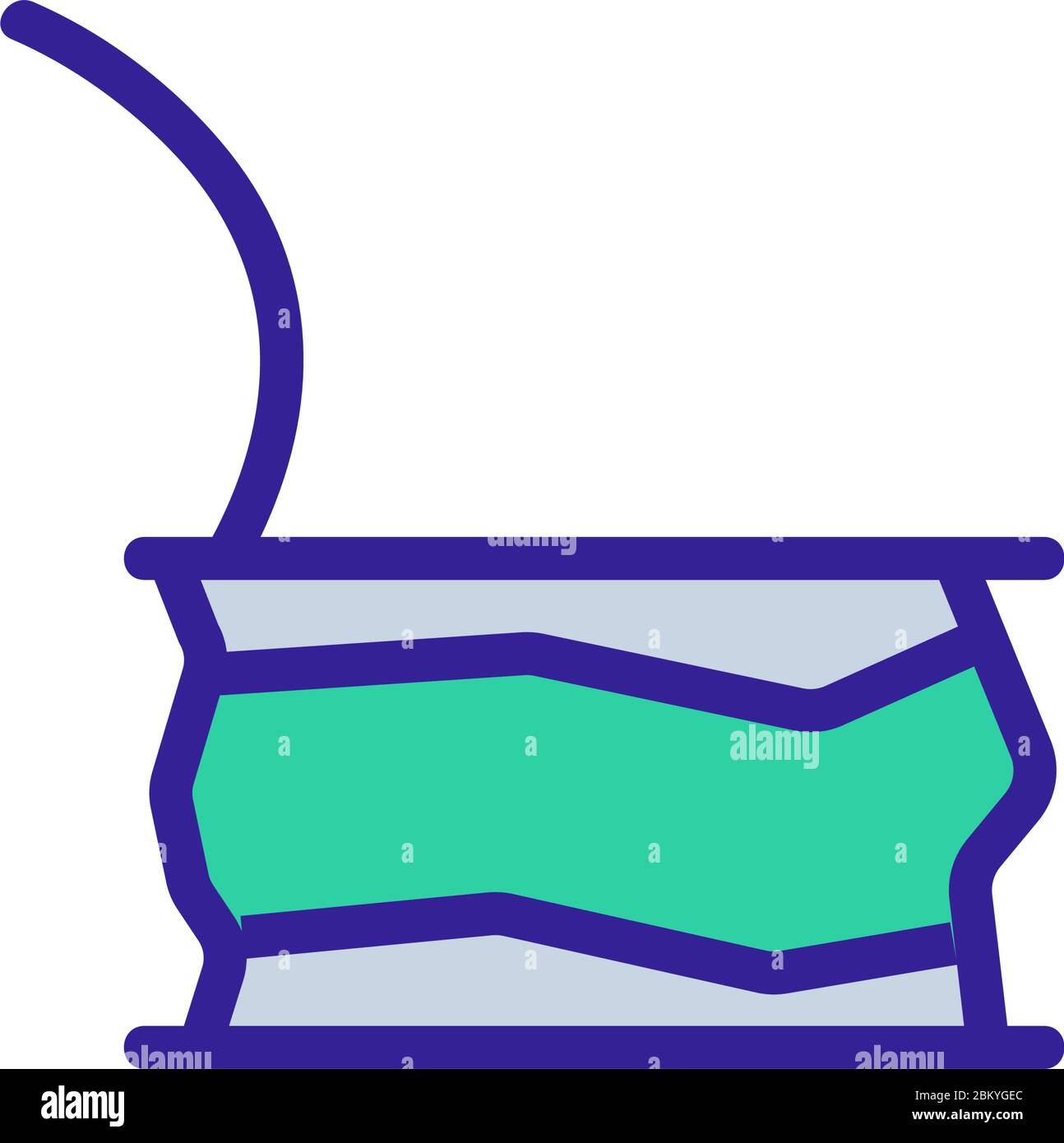 flattened tin can icon vector outline illustration Stock Vector Image ...