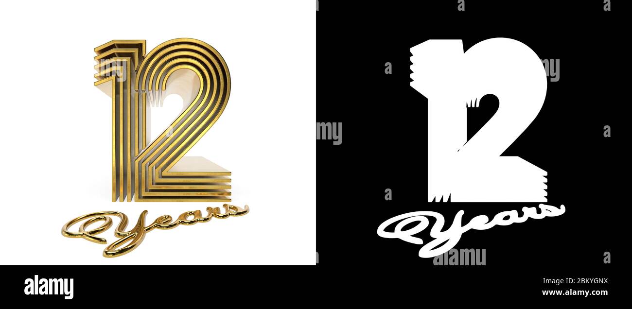 Number 12 logo hi-res stock photography and images - Alamy