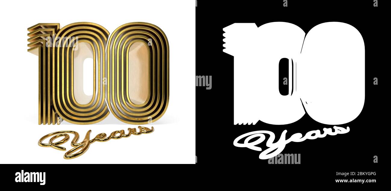 Number 100 (number one hundred) anniversary celebration design with ...