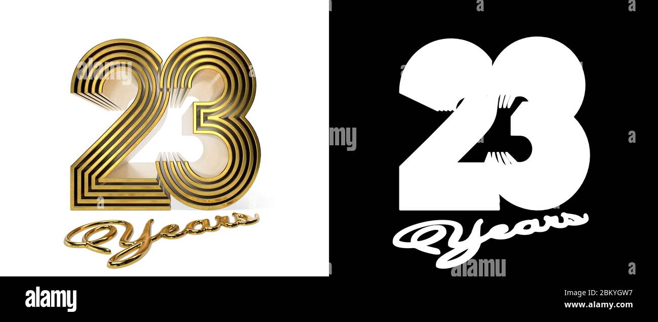Number 23 (number twenty-three) anniversary celebration design with ...