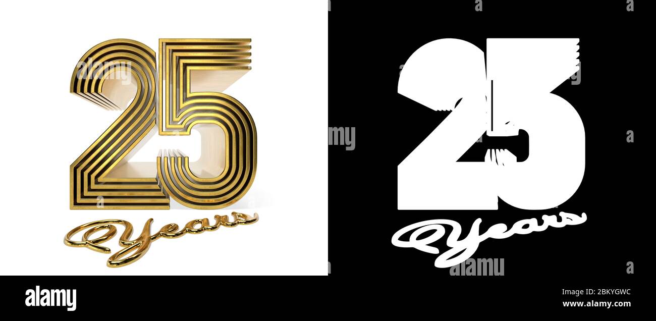 Number 25 (number twenty-five) anniversary celebration design with five ...