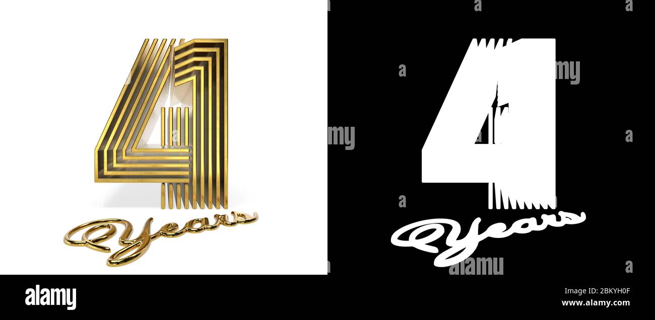 Number 41 (number forty-one) anniversary celebration design with five ...