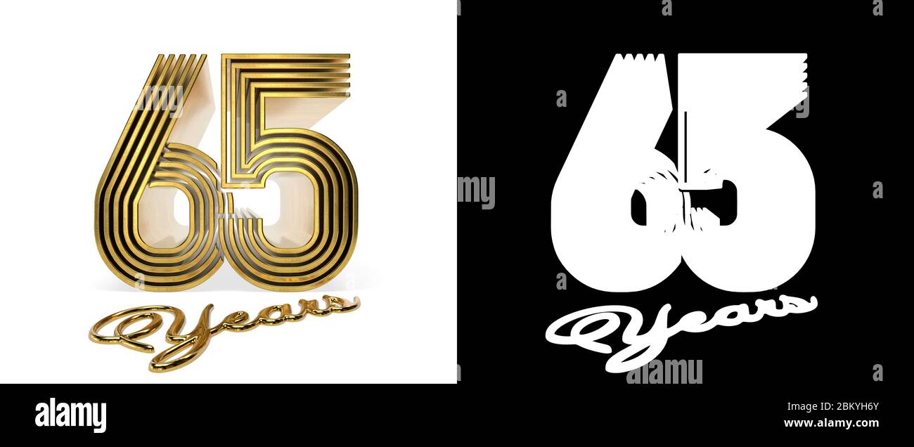 Happy birthday number 65 greeting hi-res stock photography and images ...