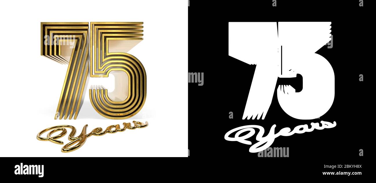 Number 75 (number seventy-five) anniversary celebration design with ...