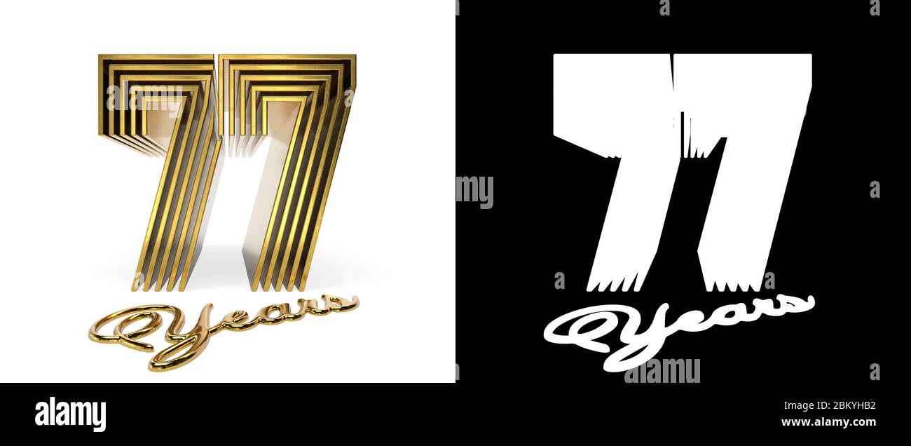 77 birthday logo hi-res stock photography and images - Alamy