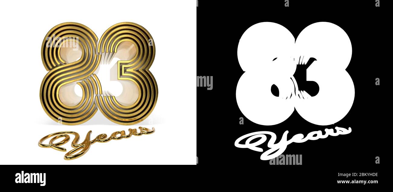 Number 83 (number eighty-three) anniversary celebration design with ...