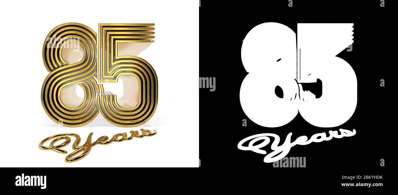 Number 85 (number eighty-five) anniversary celebration design with five ...