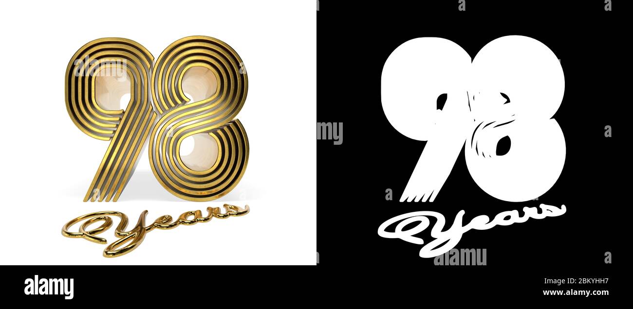 Number 98 logo design hi-res stock photography and images - Alamy