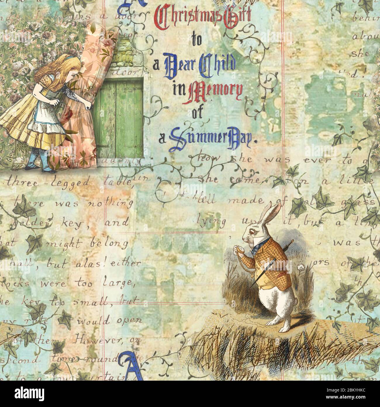 Alice and wonderland collage hi-res stock photography and images - Alamy