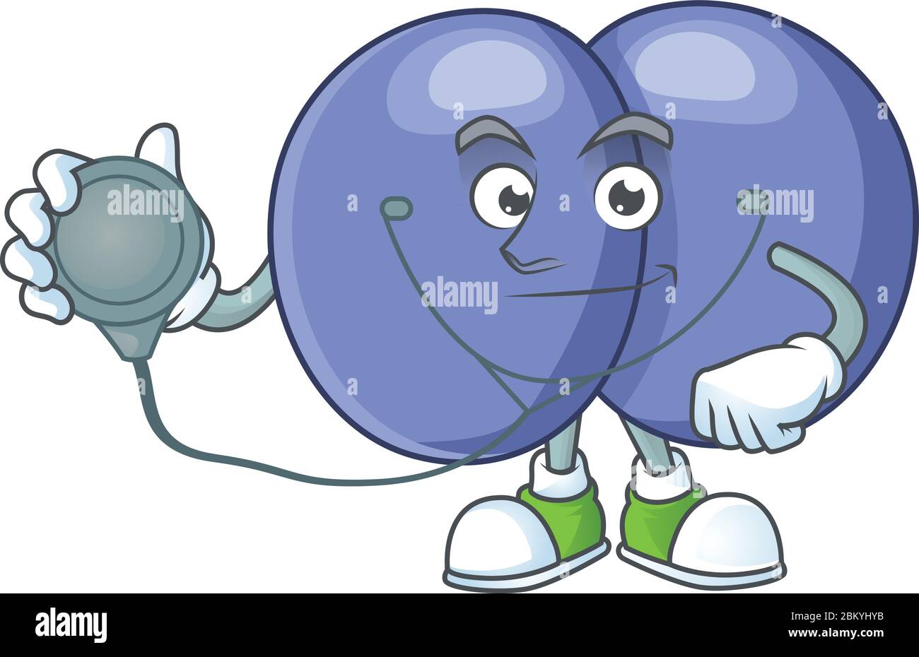 A dedicated Doctor streptococcus pneumoniae Cartoon character with ...