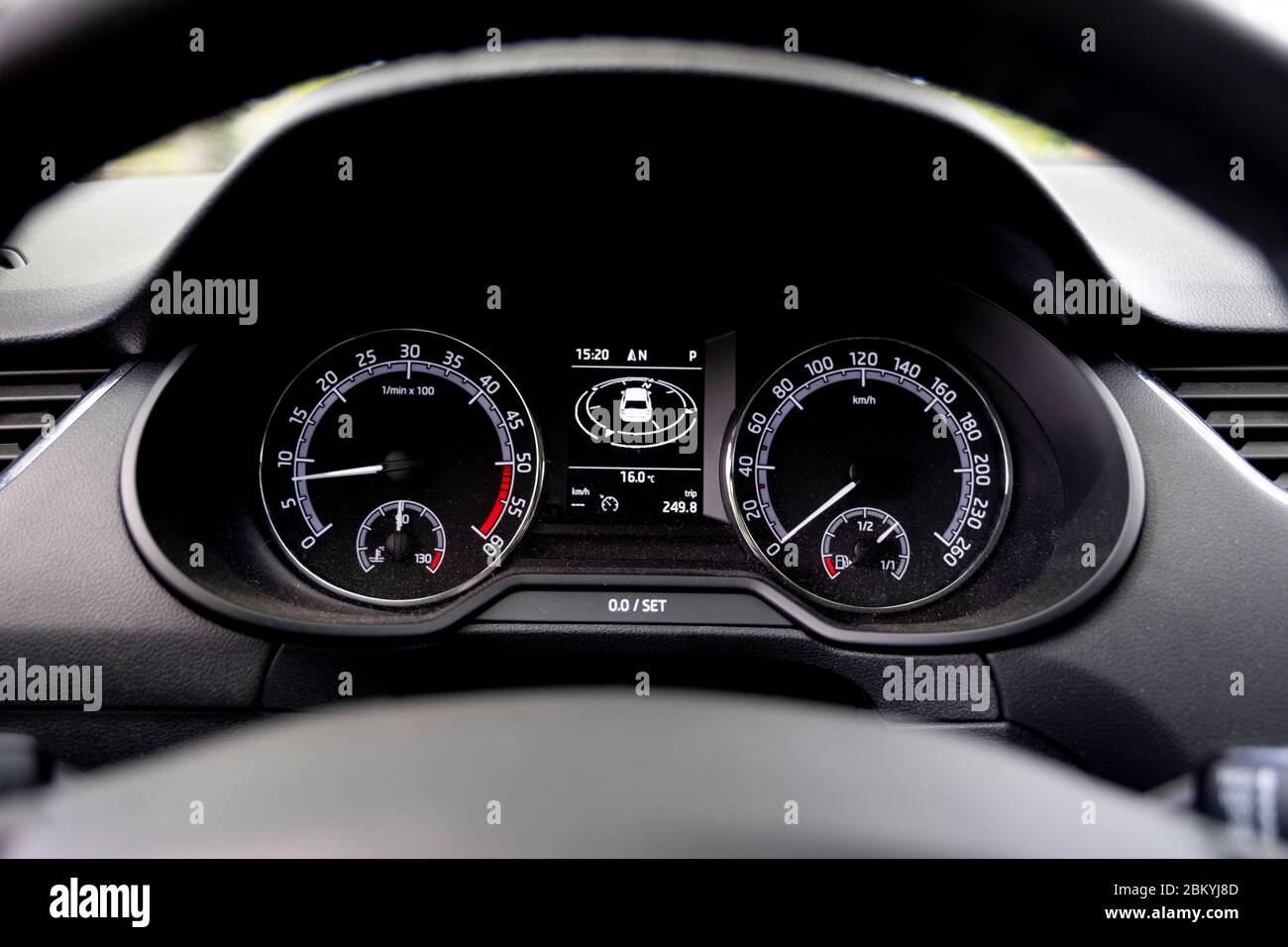 Odometer Car digital modern , Panel of devices of car afoot. background ...