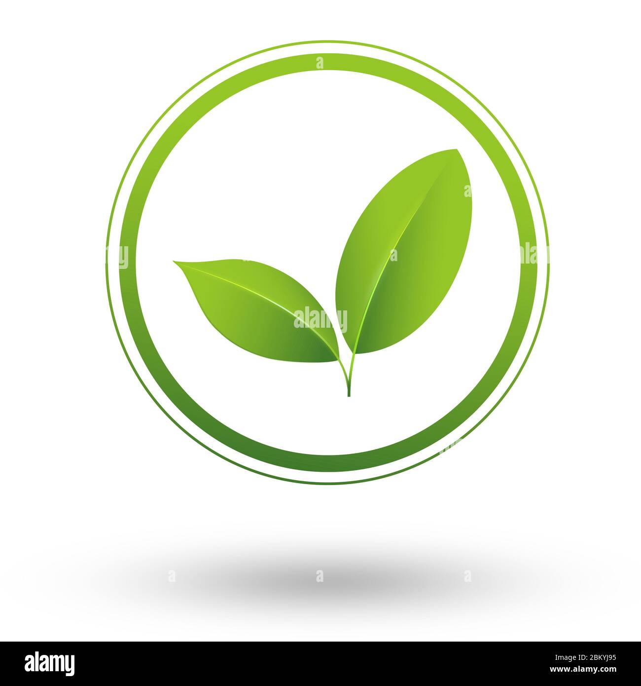 Vegan round icon green Cut Out Stock Images & Pictures - Alamy