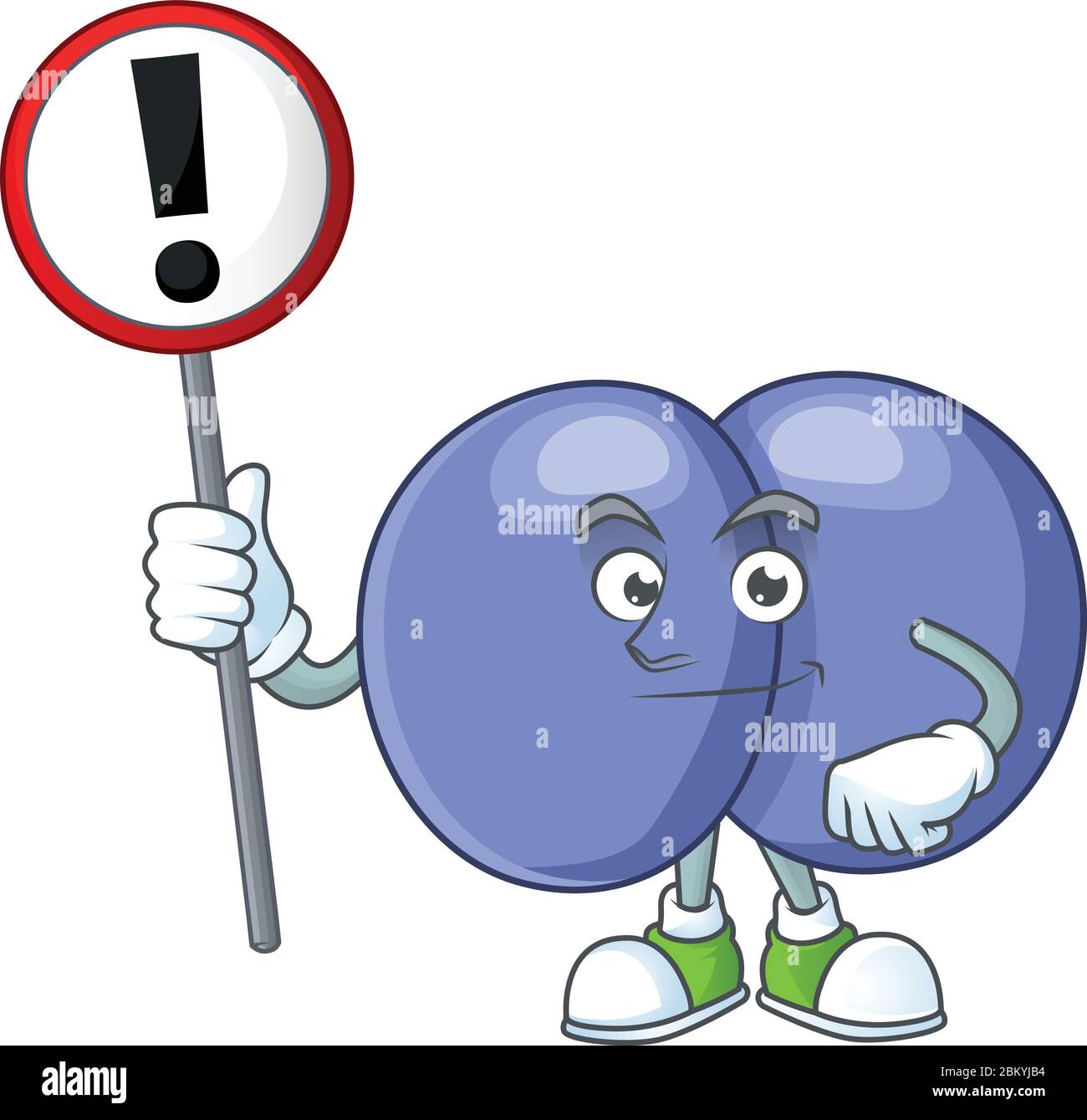 A picture of streptococcus pneumoniae cartoon character concept holding ...