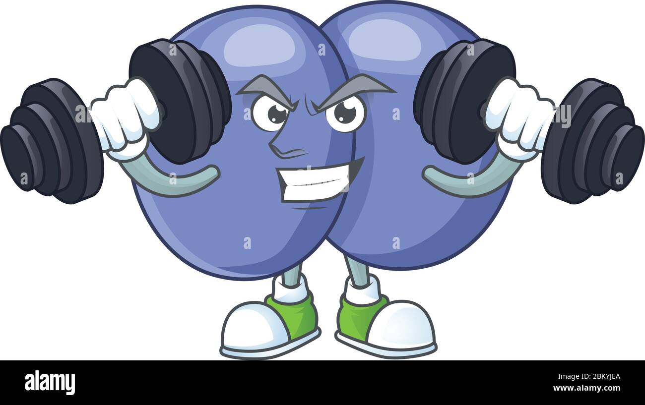 Fitness exercise streptococcus pneumoniae cartoon character using ...