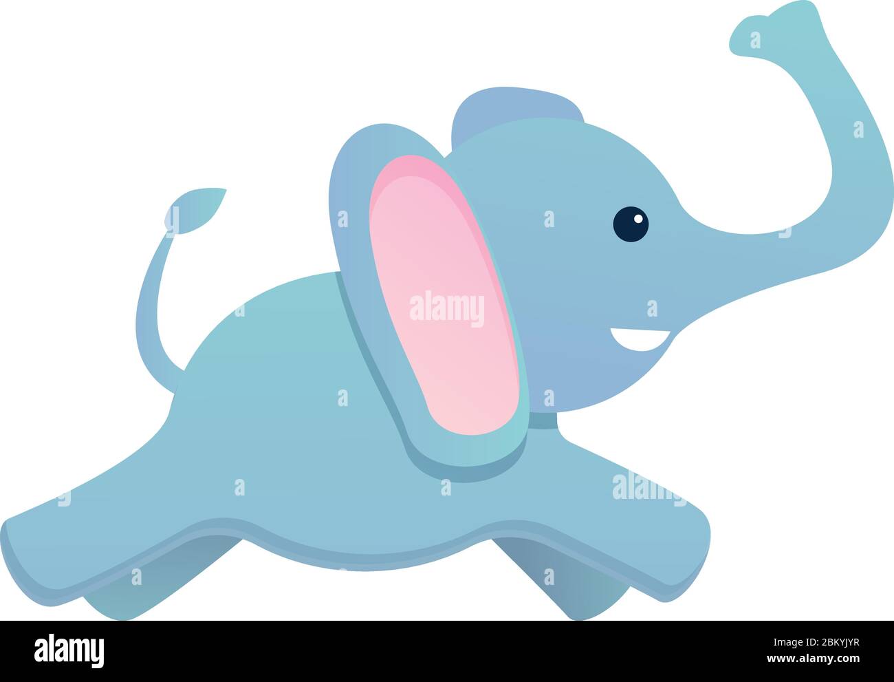 Running elephant icon. Cartoon of running elephant vector icon for web ...