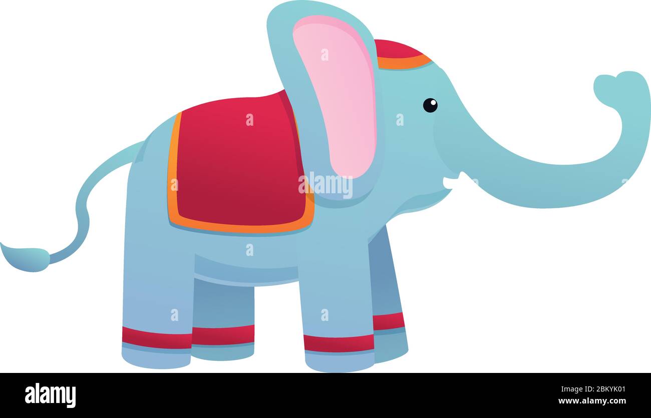 Indian elephant icon. Cartoon of indian elephant vector icon for web ...