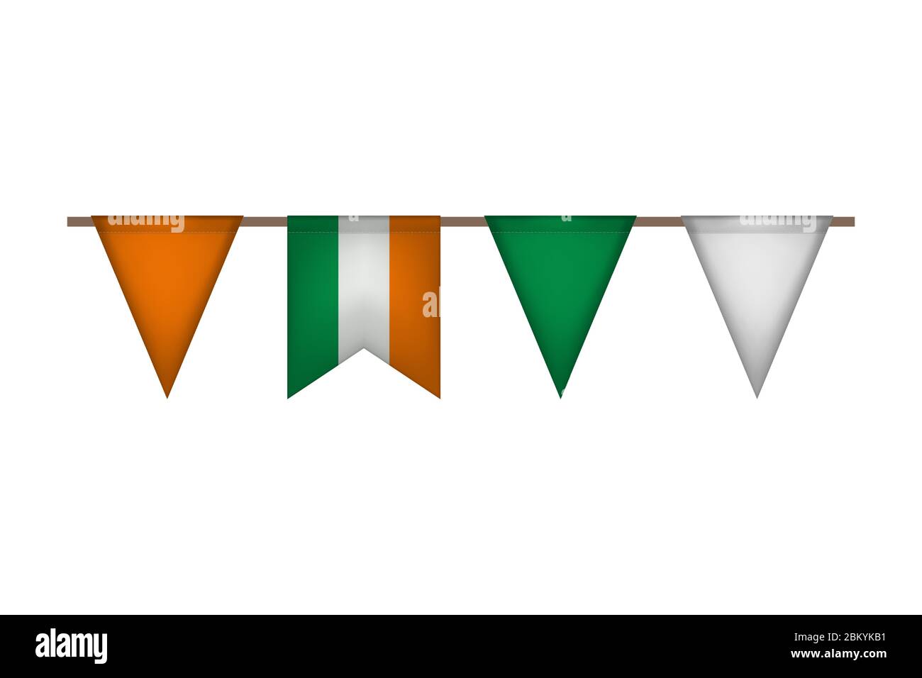 Ireland garland with flags. Carnaval and festival decoration. Vector ...