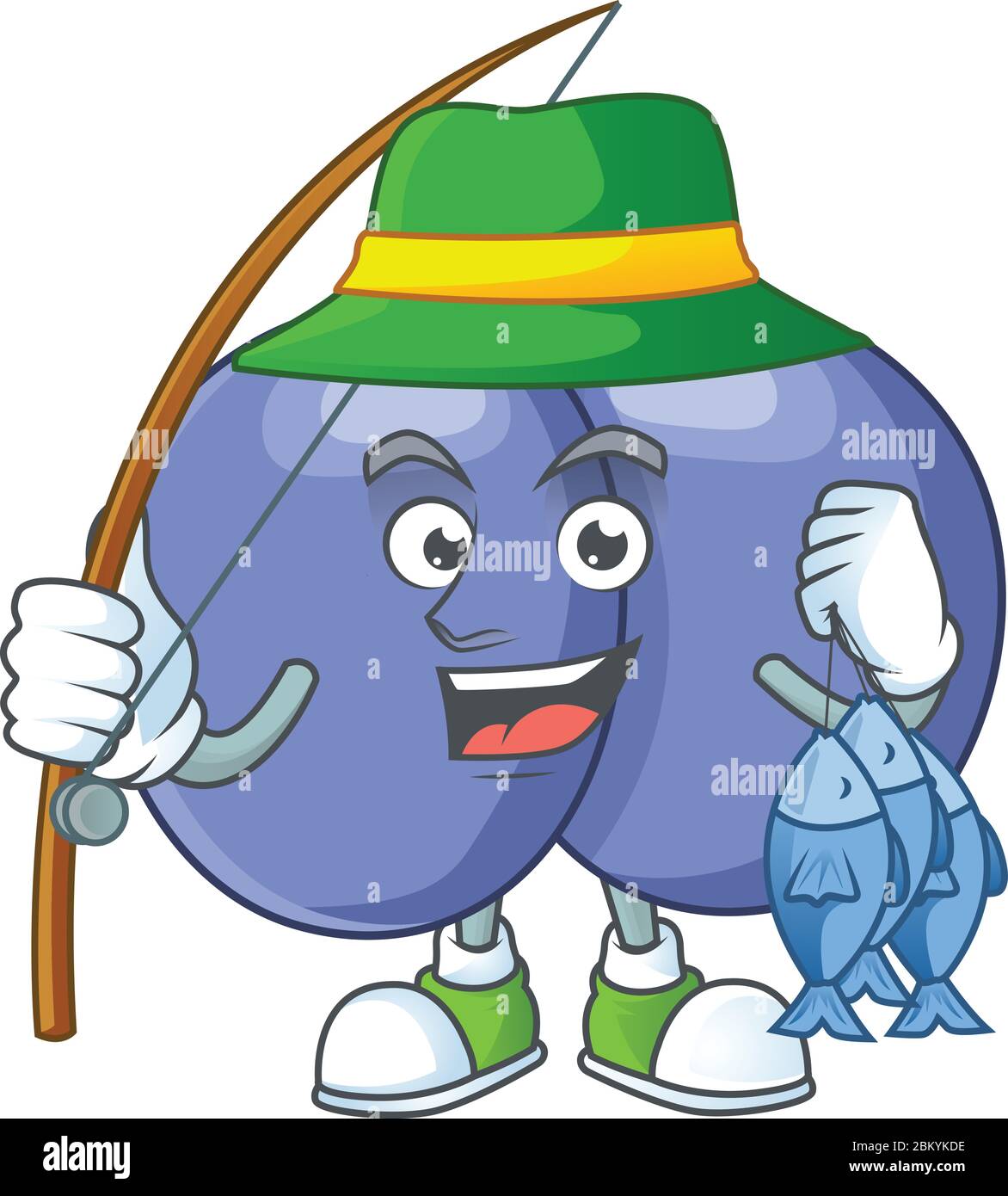 A Picture of streptococcus pneumoniae fisher mascot design catch a fish ...