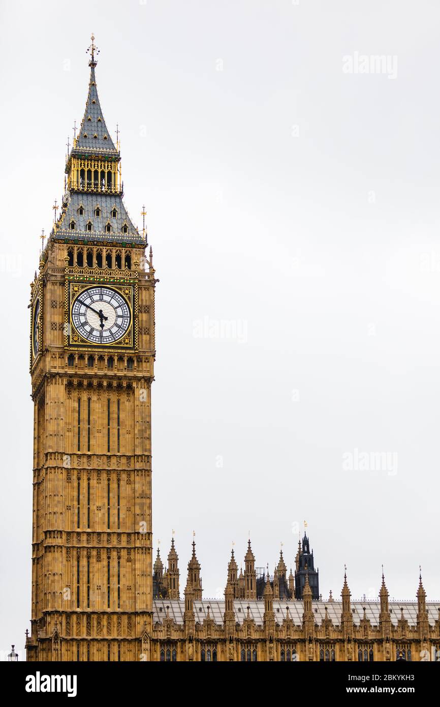 Clock tower Big Ben Palace of Westminster, London England UK Stock ...