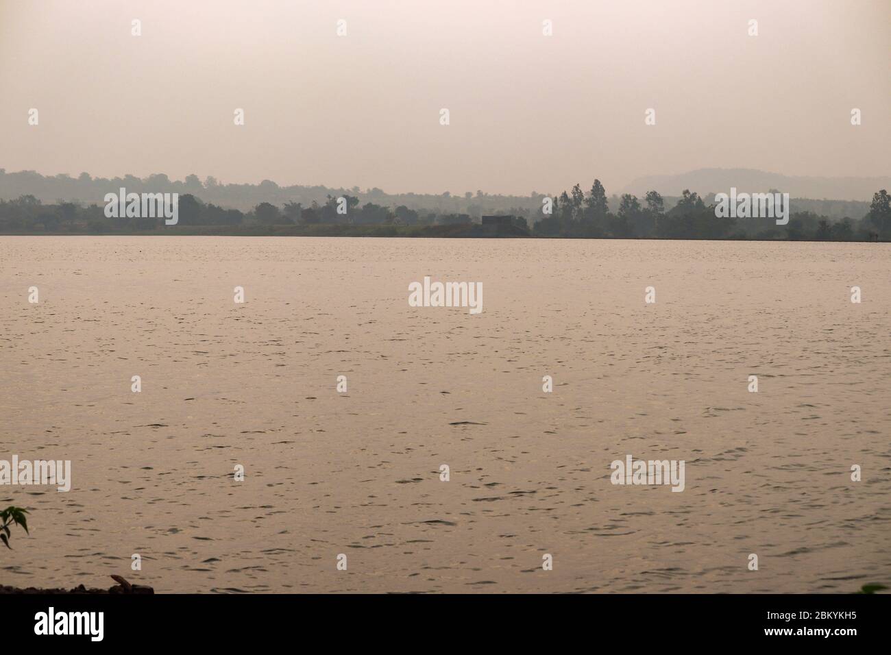 Red Type River In India. River And Tree Image Stock Photo - Alamy