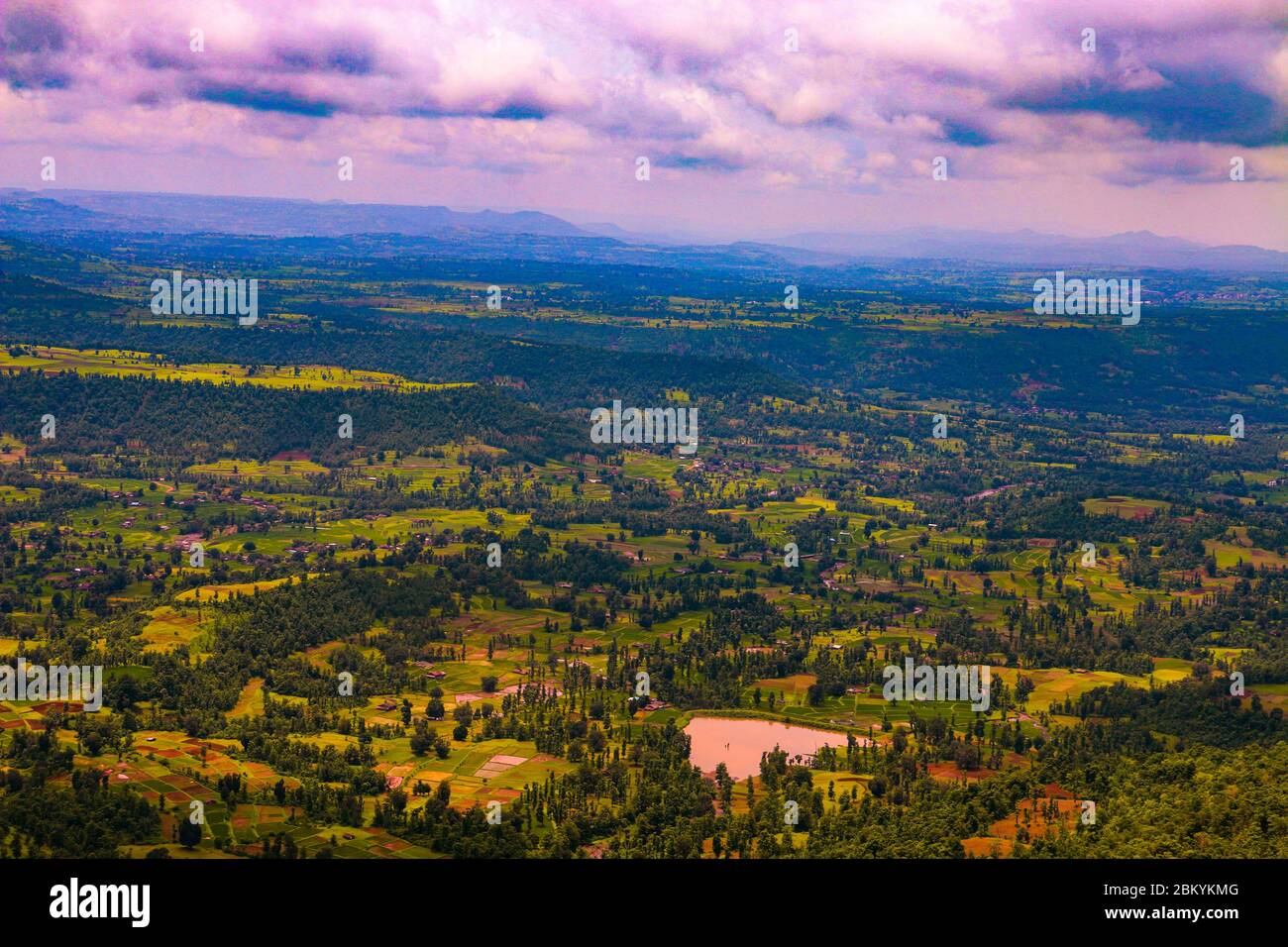 Aerial View For Saputara. Beautiful Sky Clouds, Mountain, tree, Lake ...