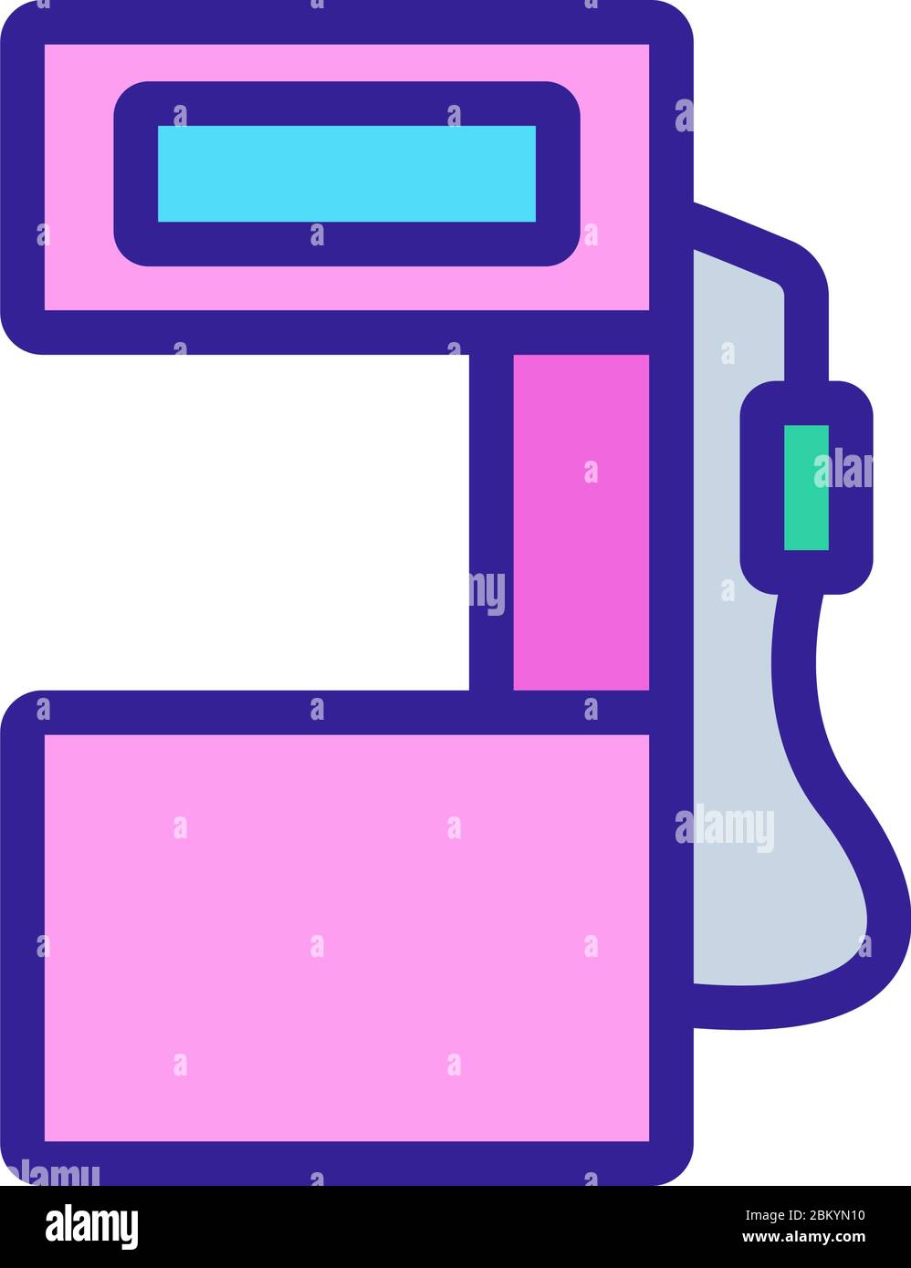 fuel dispenser control system icon vector outline illustration Stock ...