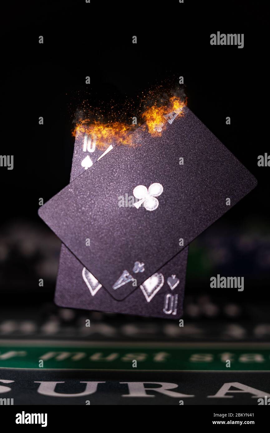 Poker chips fire hi-res stock photography and images - Alamy