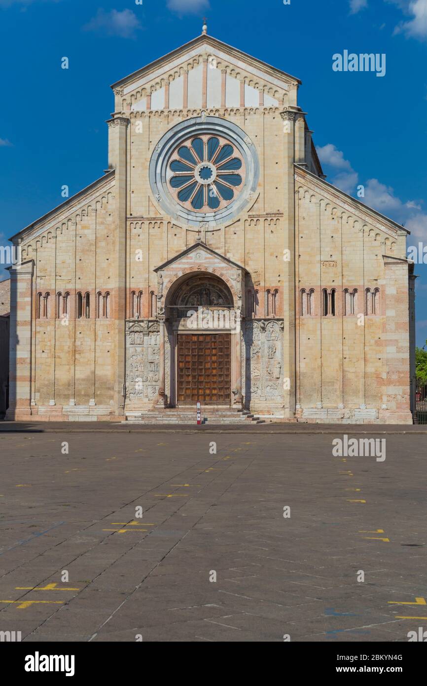 Verona san zenone basilica facade hi-res stock photography and images ...