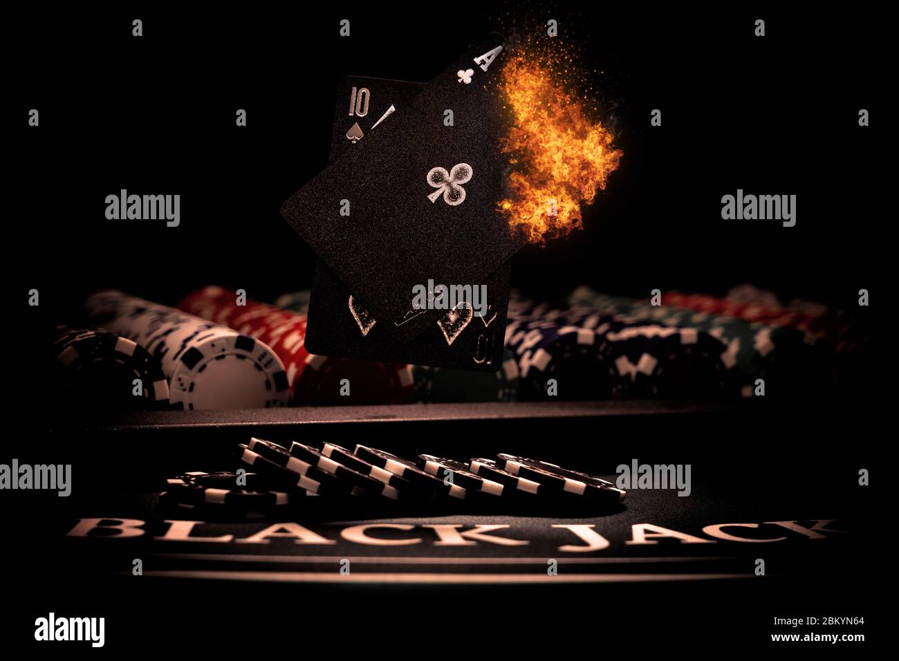 Poker chips fire hi-res stock photography and images - Alamy