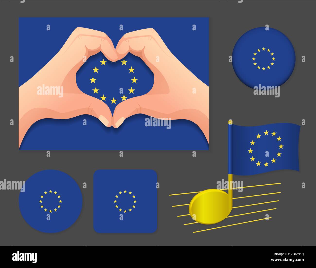 EU flag icon. Europe flag vector illustration Stock Vector Image & Art ...