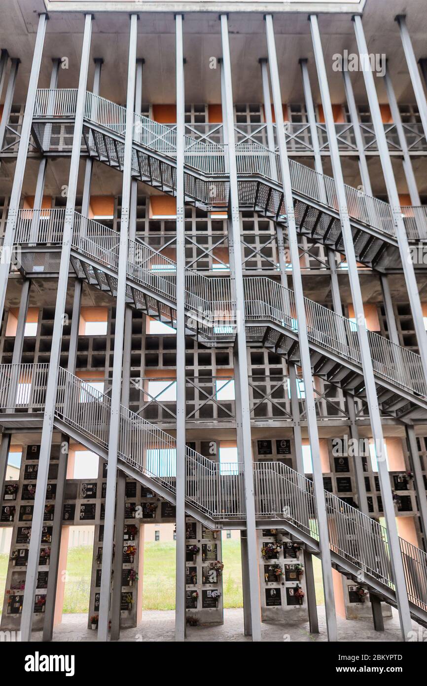 New San Cataldo cemetery, 1984, Modena, Emilia-Romagna, Italy Stock ...
