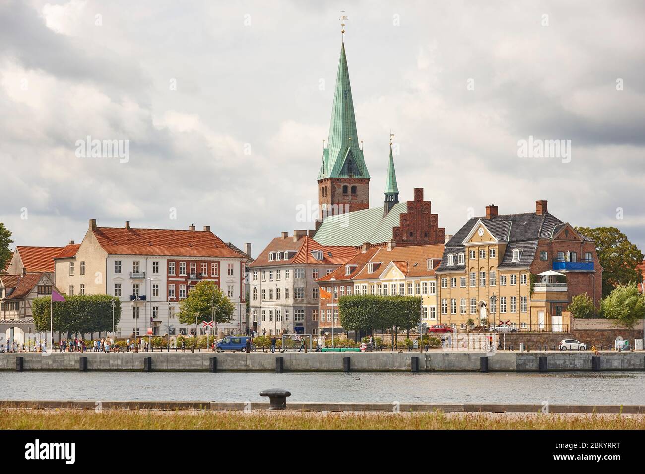 Traditional old classic denmark village of Helsingor. Danish heritage ...