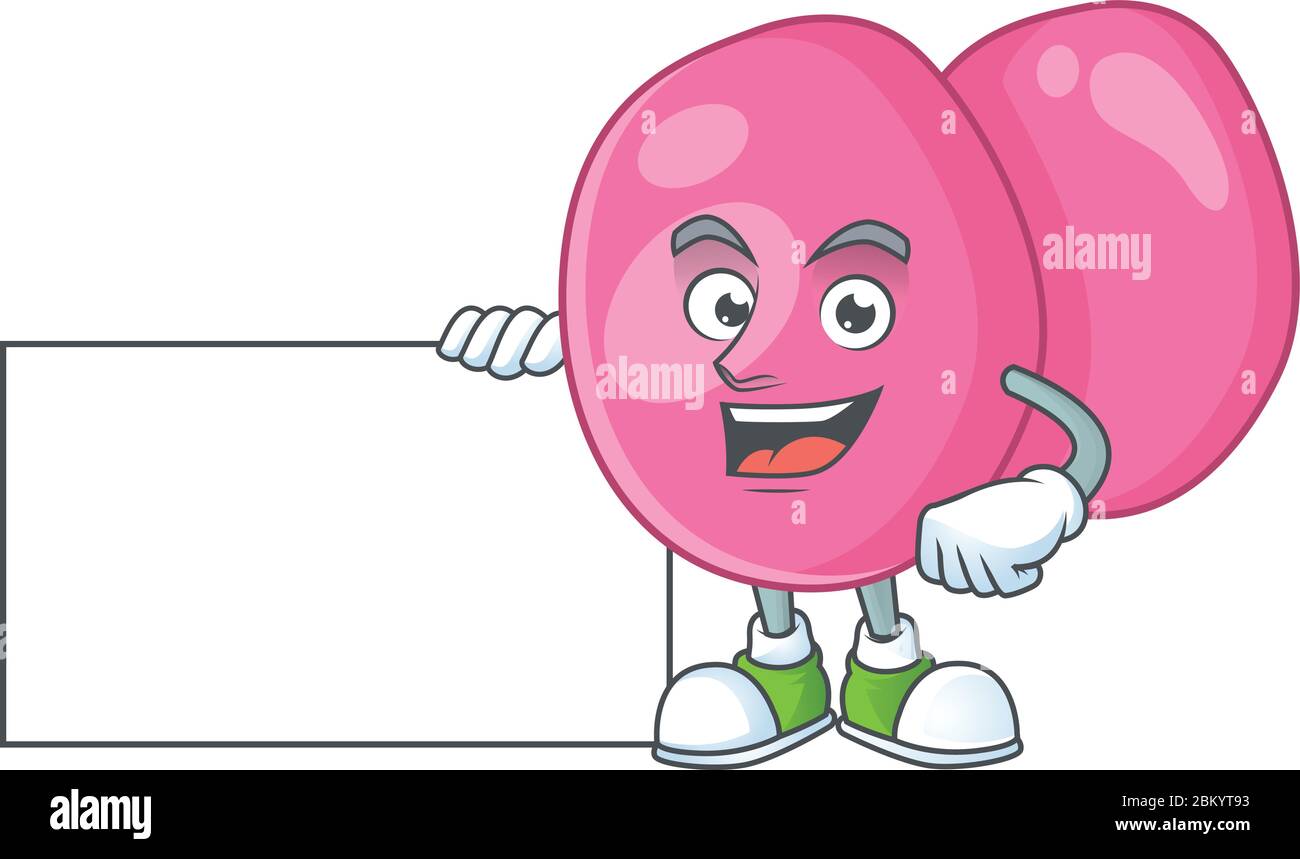 Streptococcus pyogenes cartoon character concept Thumbs up having a ...