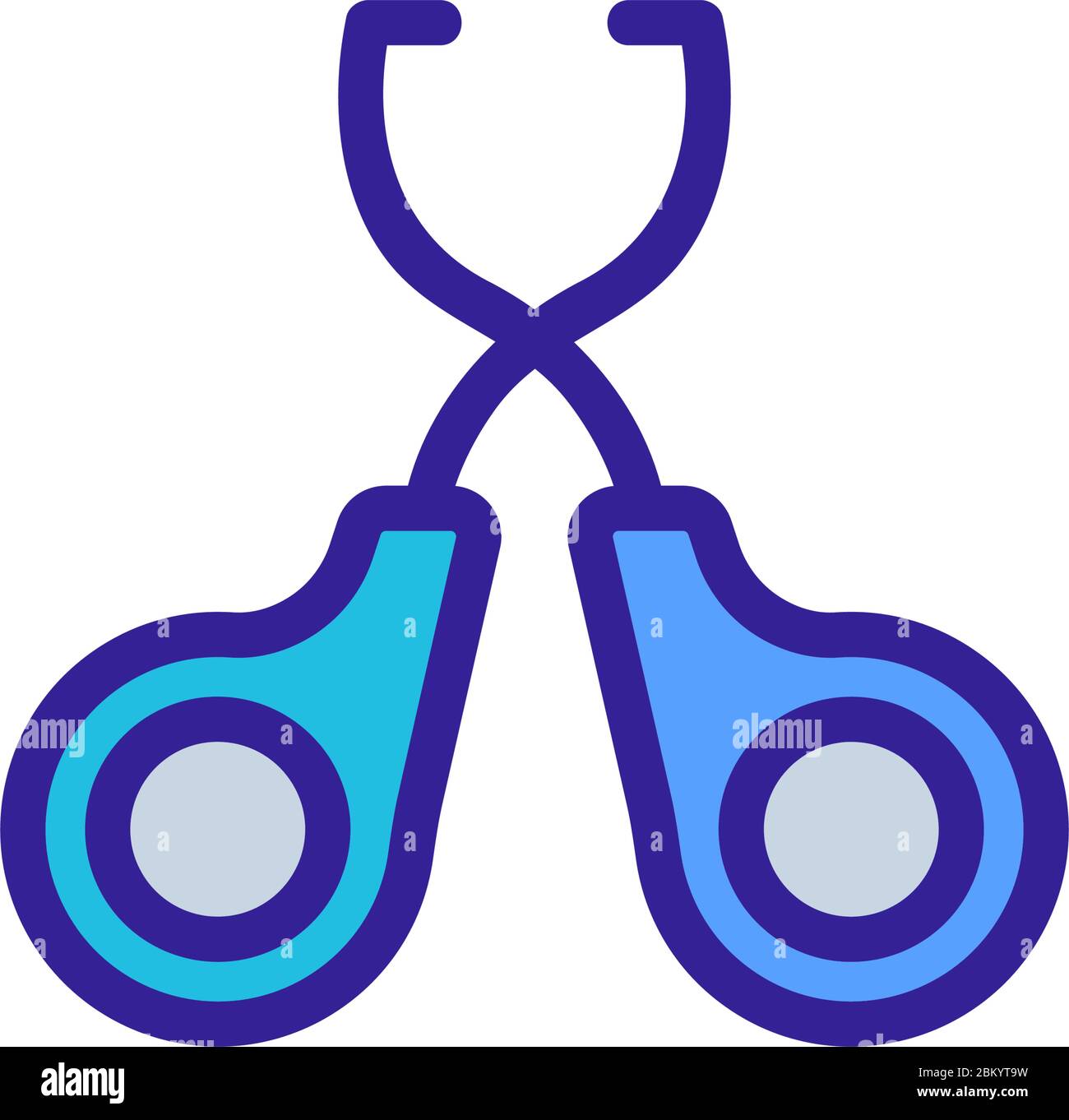 grooming scissors icon vector outline illustration Stock Vector Image ...