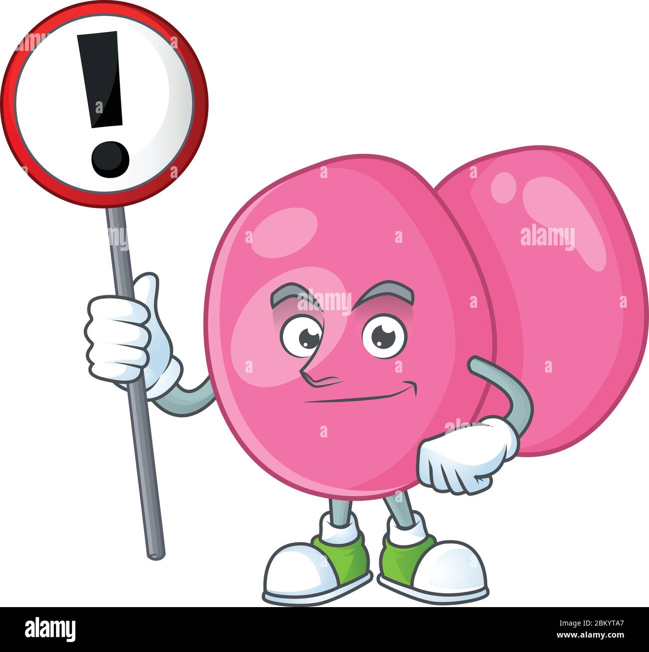 A picture of streptococcus pyogenes cartoon character concept holding a ...