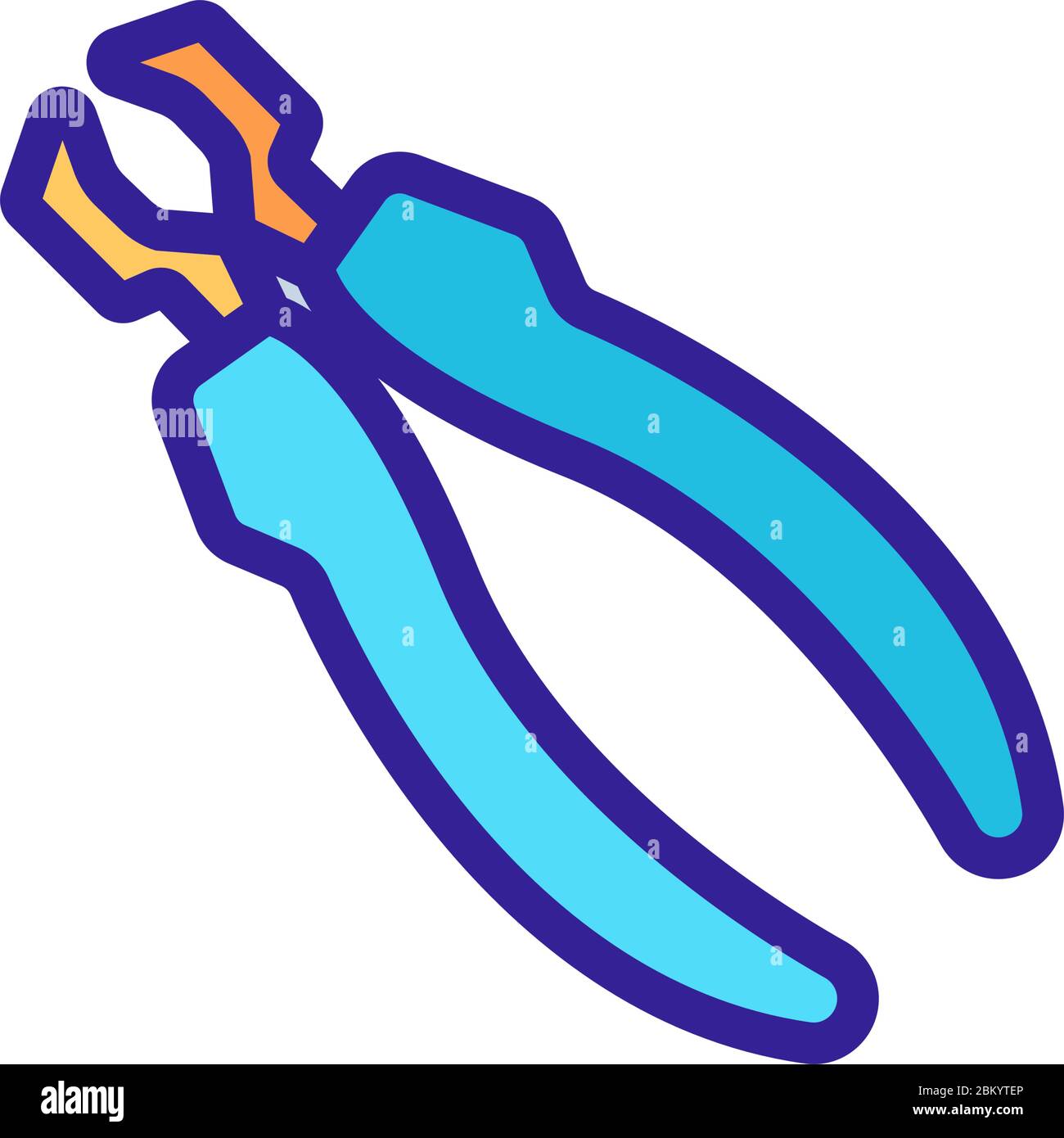 claw cutter medium with limiter icon vector outline illustration Stock ...