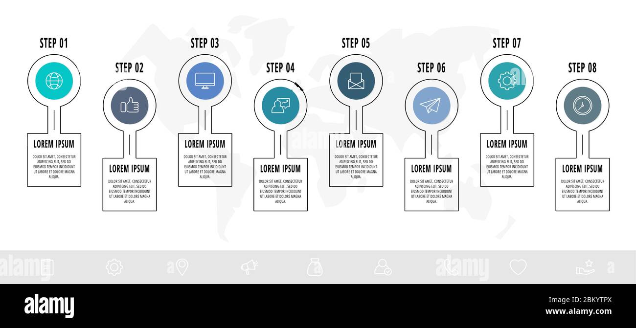 Infographic circles with 2 steps, labels. Line vector template. Can be used for diagram,, banner ...