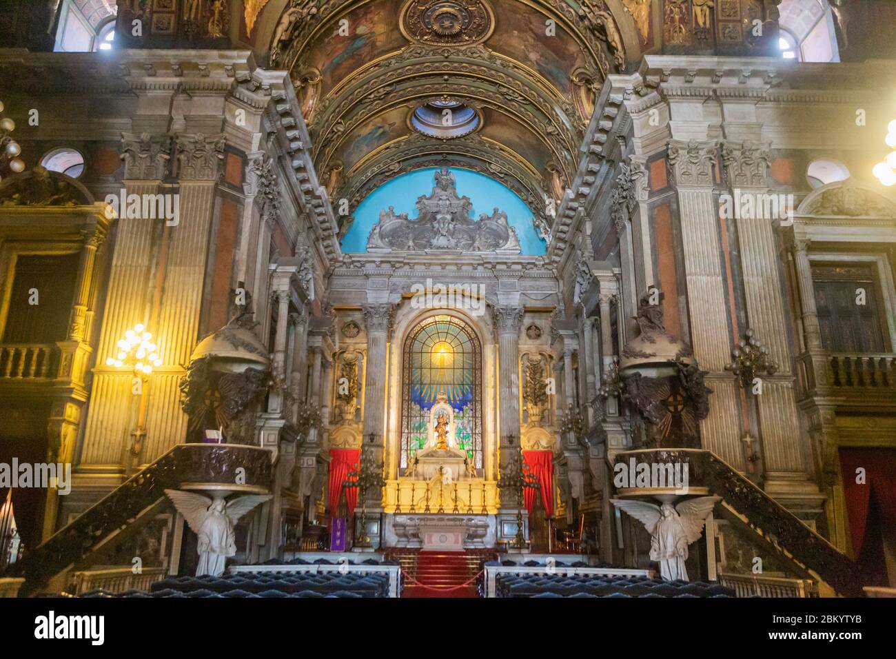 Nossa Senhora da Candelaria church interior, Rio de Janeiro, Brazil ...