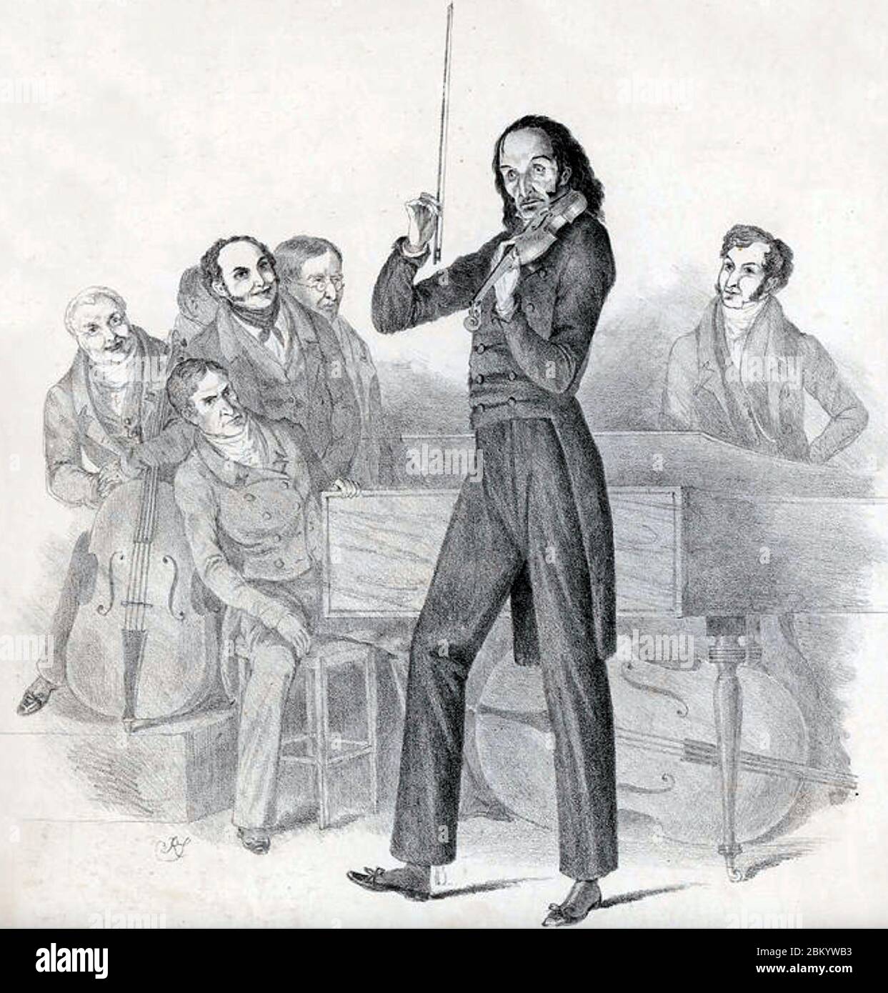 NICCOLÒ PAGANINI (1782-1840) Italian violinist Stock Photo - Alamy