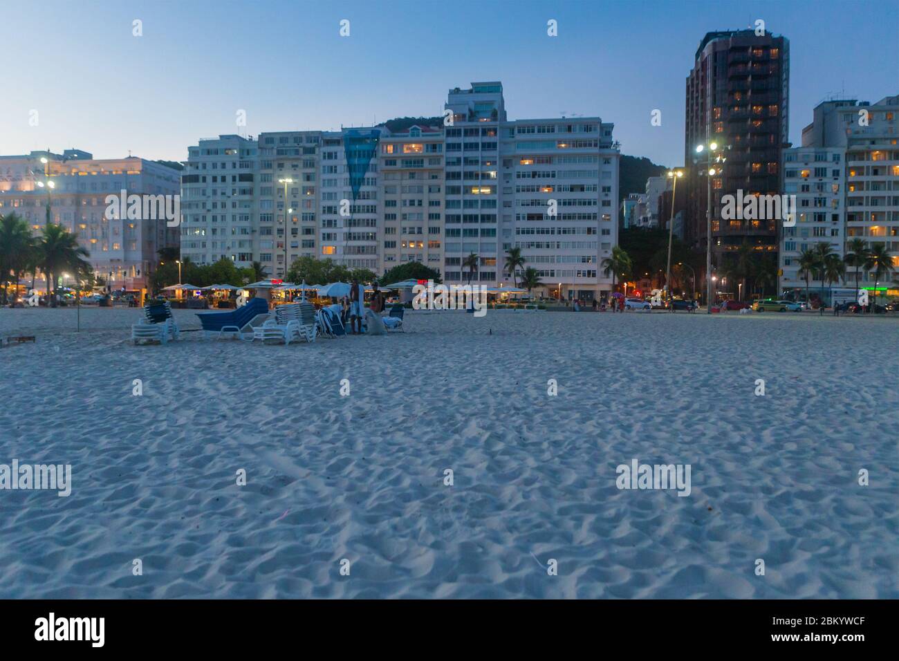 Copacabana beach at night hi-res stock photography and images - Alamy