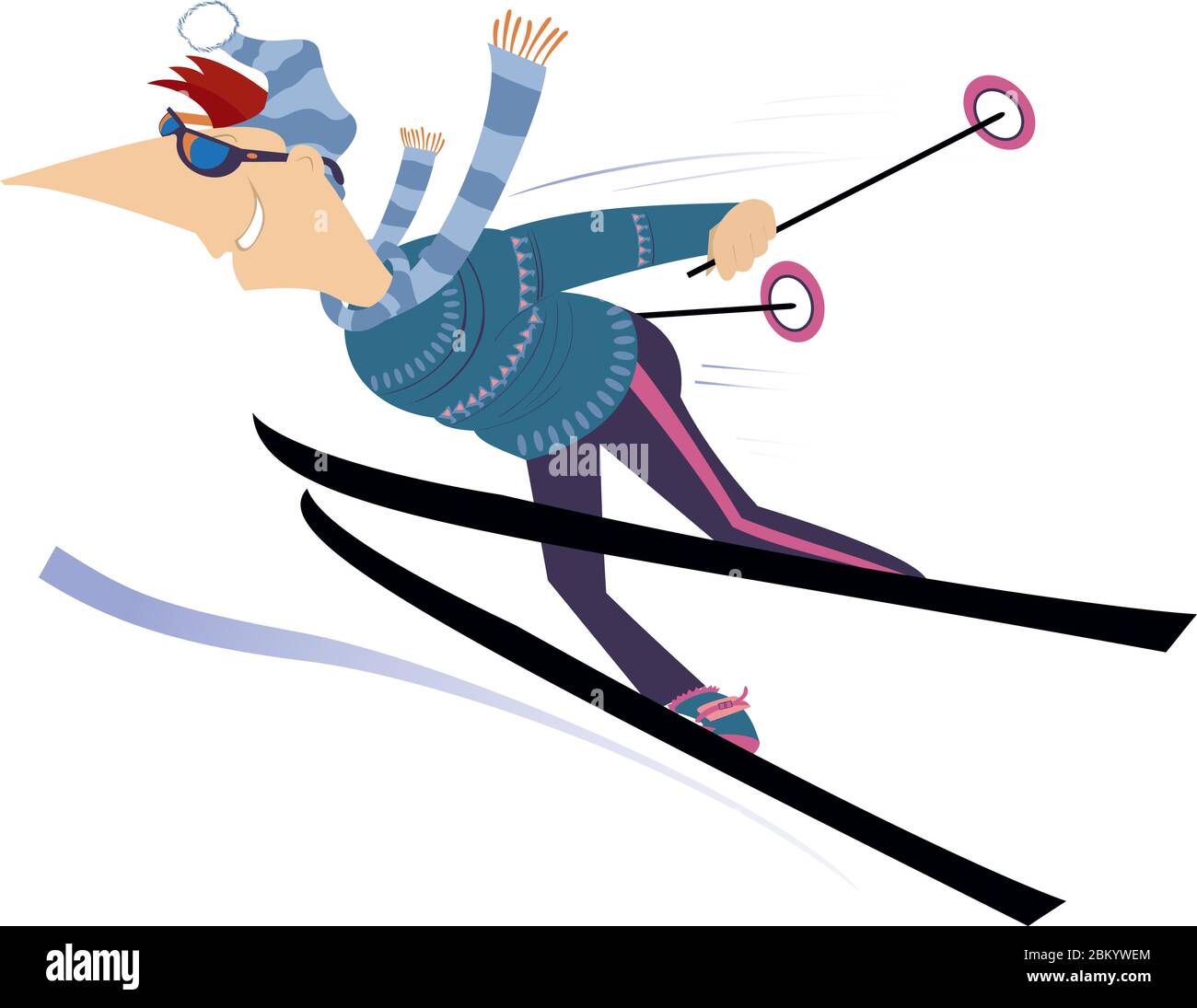 Man skiing male on Stock Vector Images - Alamy