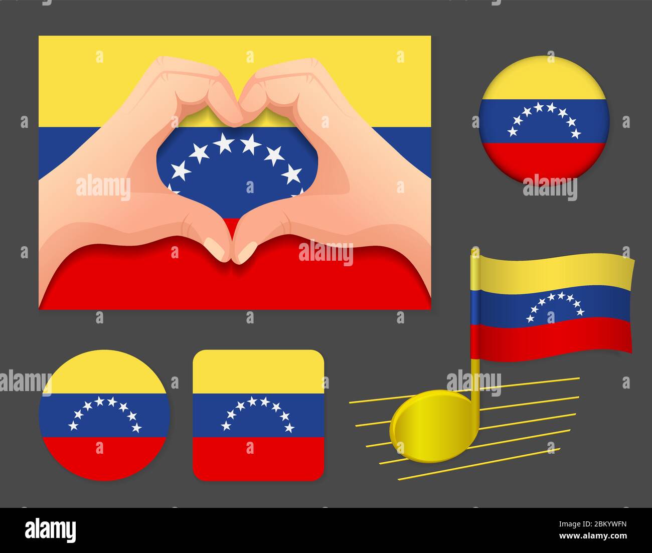 Venezuela flag icon. National flag of Venezuela vector illustration ...