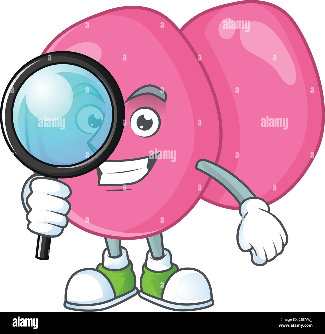 Smart Detective of streptococcus pyogenes cartoon character design ...