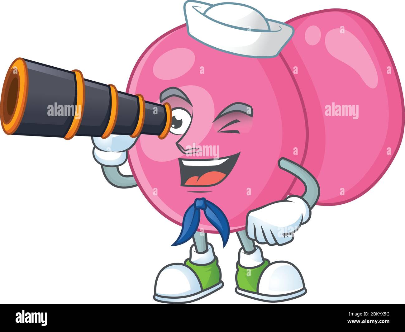 Streptococcus pyogenes in Sailor cartoon character style using a ...