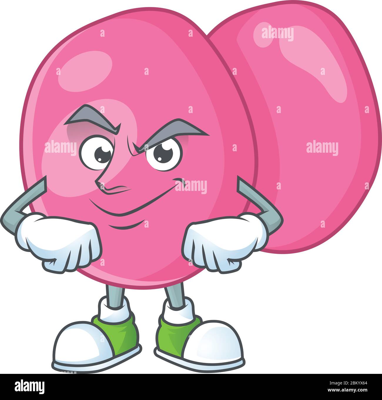 Streptococcus pyogenes mascot design style with grinning face. Vector ...